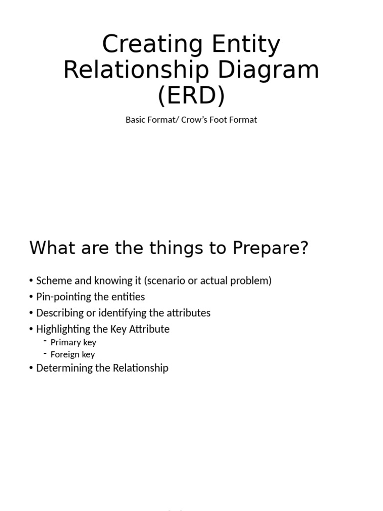 Lecture 4 Creating Entity Relationship Diagram ERD | PDF | Databases | Software Design