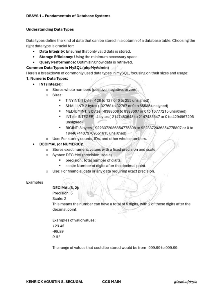 Understanding Data Types | PDF | Integer (Computer Science) | Data Type