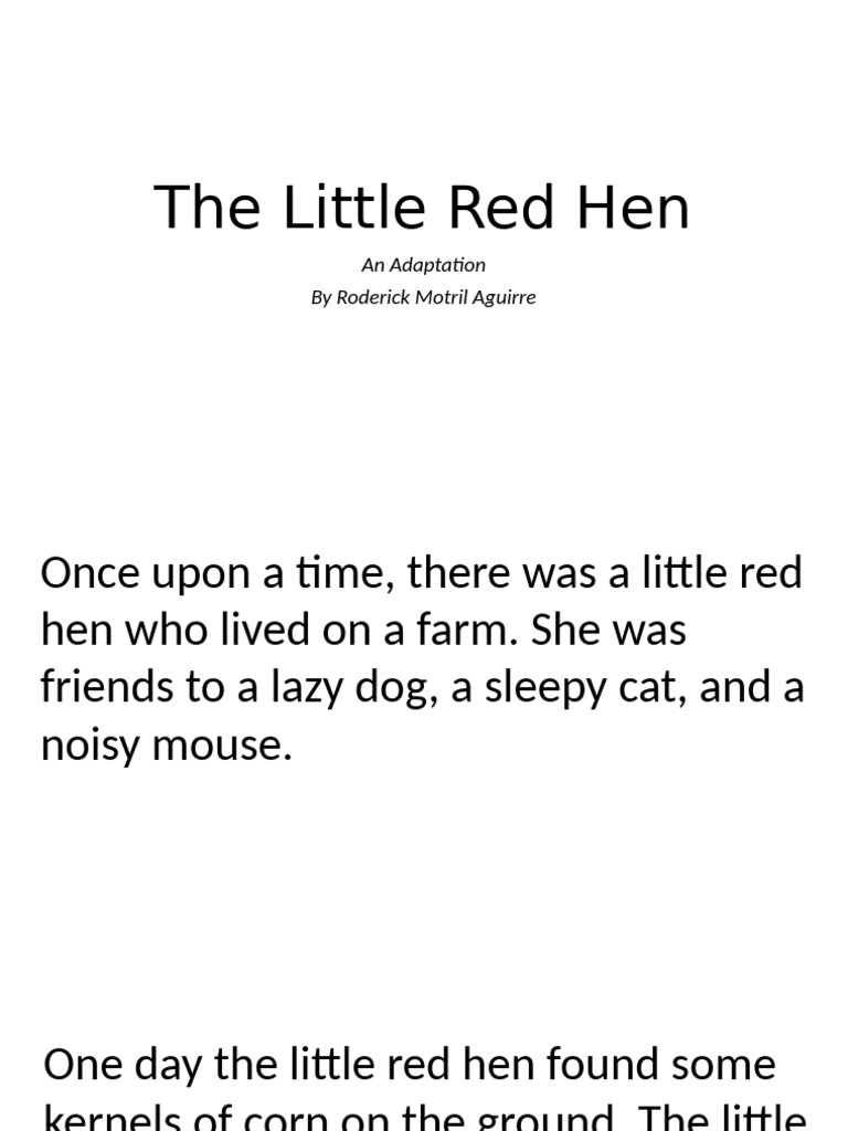 The Little Red Hen | PDF
