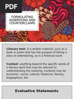 Counterclaim Sentence Starters | PDF | Games & Activities | Self ...