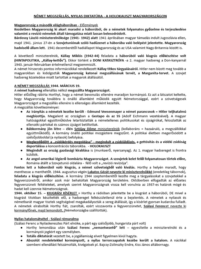 Mo II vh_n-met megsz-ll-s_nyilas uralom_holokauszt.docx | PDF