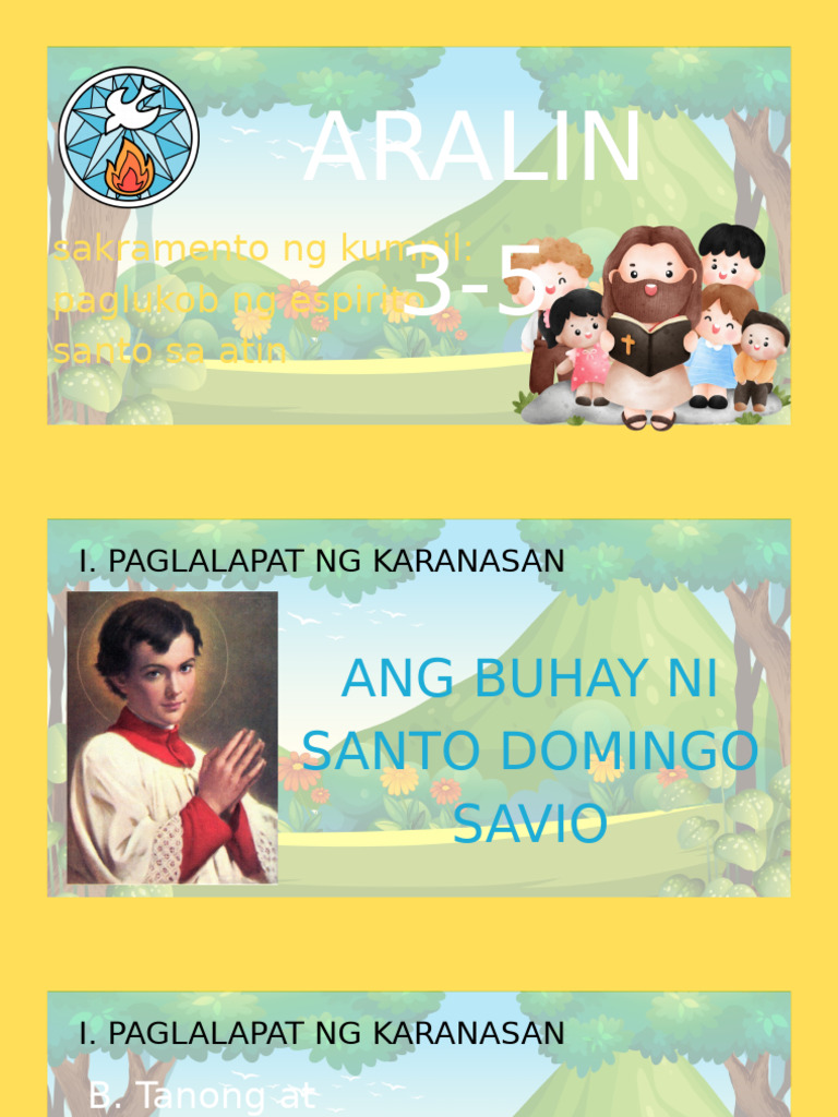 Sakramento NG Kumpil Paglukob NG Espirito Santo Sa Atin | PDF