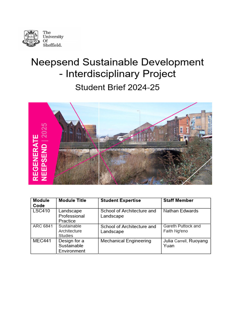 Neepsend Project Brief - REVA - 2025 | PDF | Sustainability ...