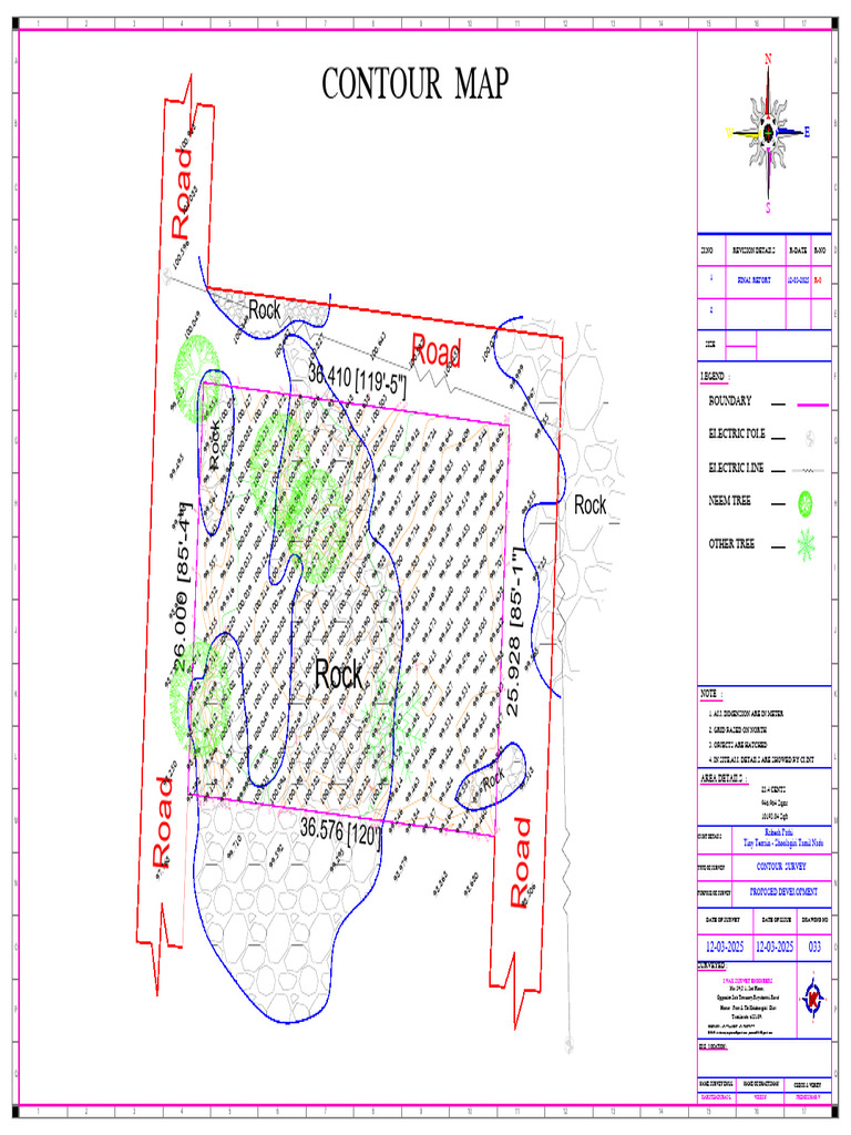 Contour Survey Report for Development | PDF | Cartography