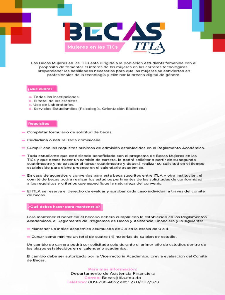 Beca Mujeres TICs | PDF