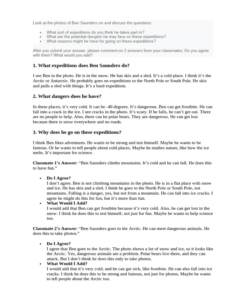 Pre-Reading Activity | PDF | Ice