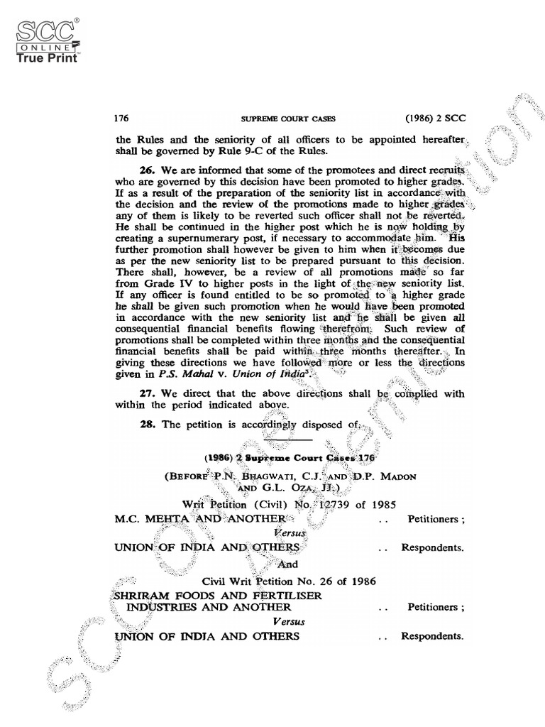 MC Mehta | PDF | Governance | Government Related Organizations