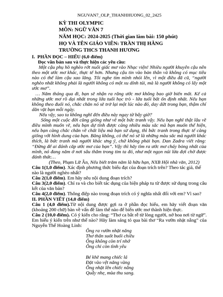 Nguvan7 Olp Thanhhuong 02 2425 | PDF