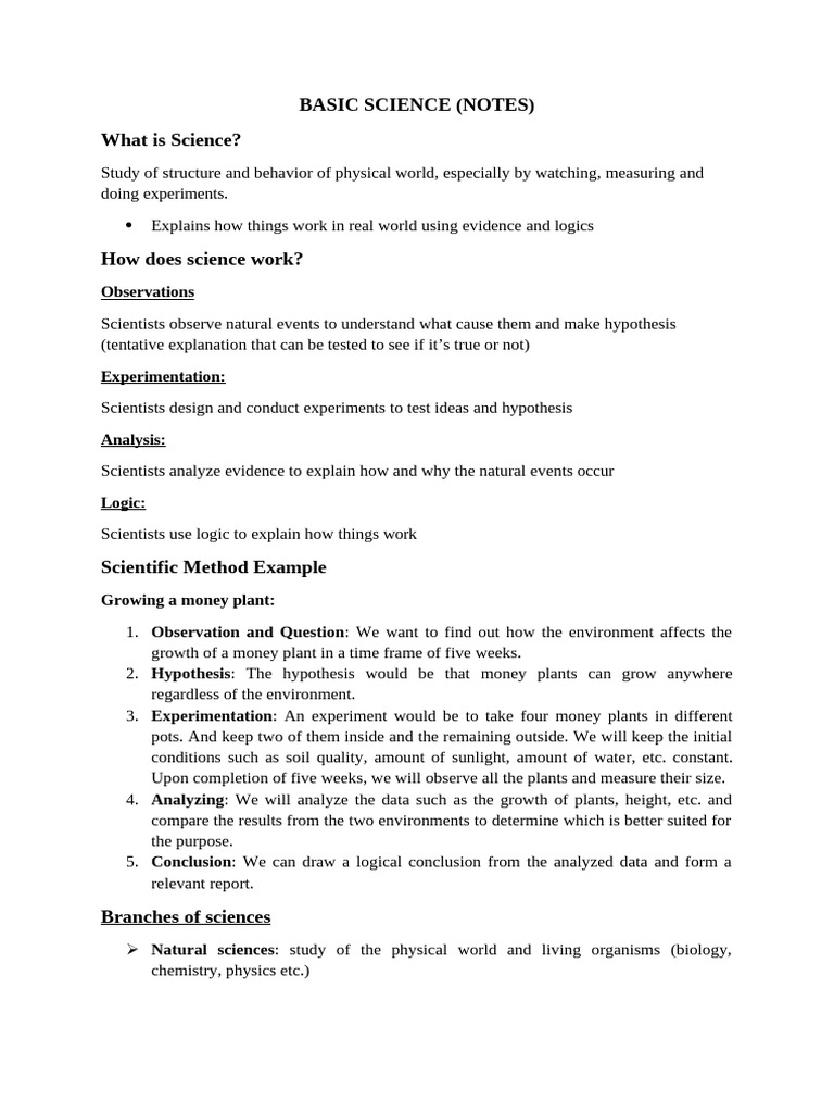 Science (Life and Its Characteristics) | PDF | Experiment | Cell (Biology)