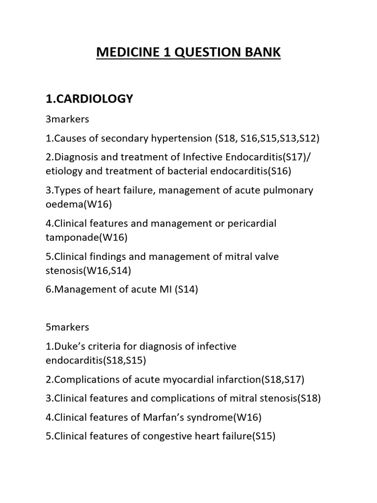 Comprehensive Medicine Question Bank | PDF | Respiratory Diseases | Anemia