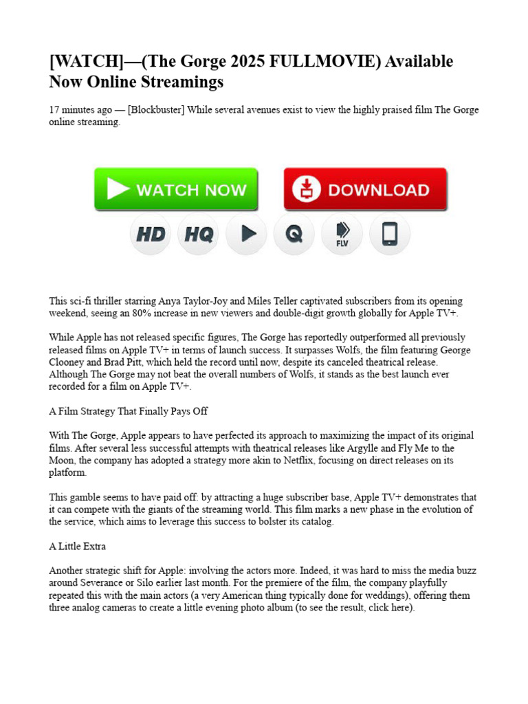 The Gorge Flimfull FDGF | PDF