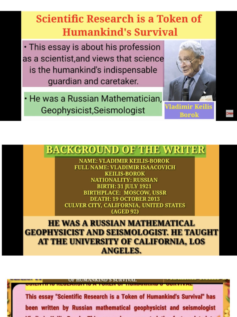 Importance of Science for Humanity's Survival | PDF | Nuclear Weapons ...