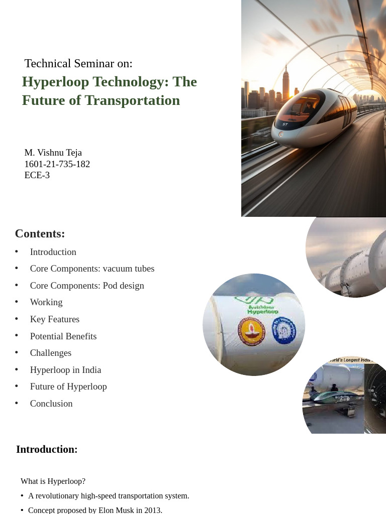 Hyperloop Technology The Future of Transportation | PDF | Hyperloop ...