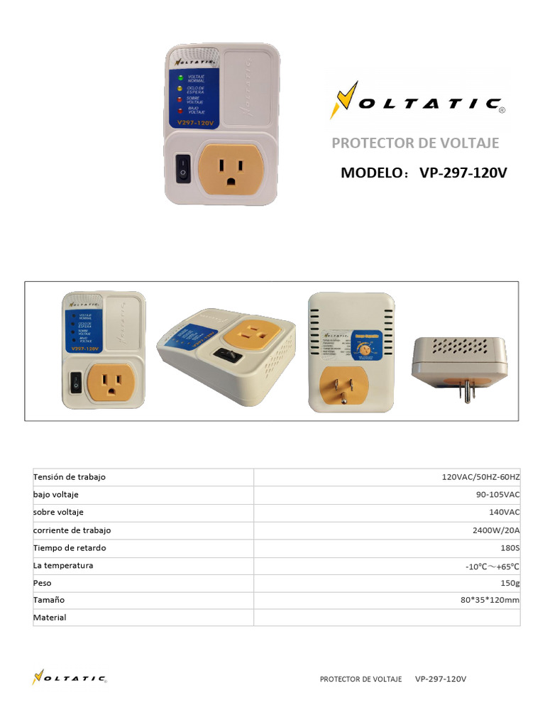 VP-297-120V Manual-Es | PDF | voltaje | Resistor