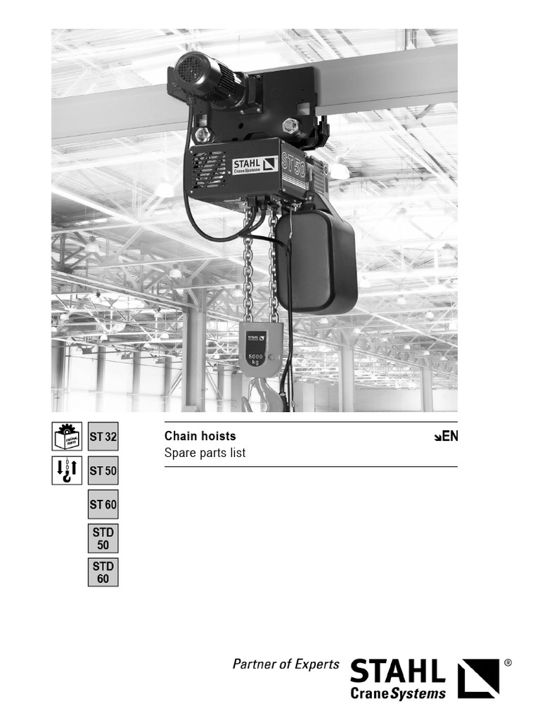 STAHL Chain Hoists - Spare Parts List | PDF | Screw | Electric Motor