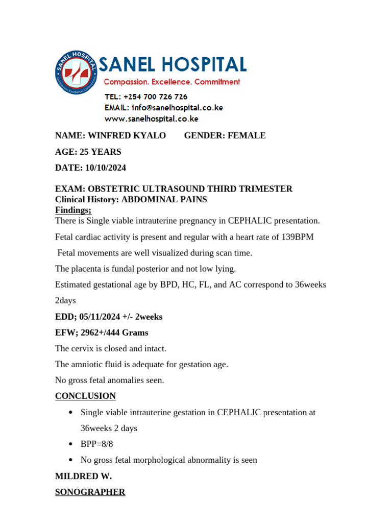 Winfred Kyalo 36 WKS | PDF