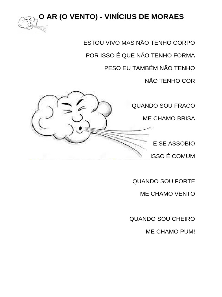 Poema o Vento - Vinícius de Moraes | PDF