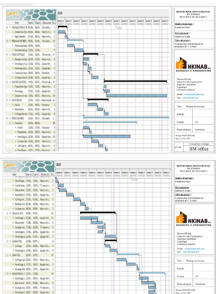 Planning Et Diagrammes de Ressources Panzi | PDF