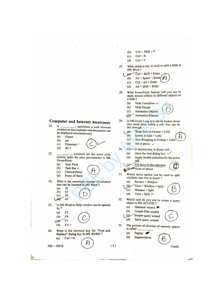 Ossc All Computer MCQS | PDF | World Wide Web | Internet & Web