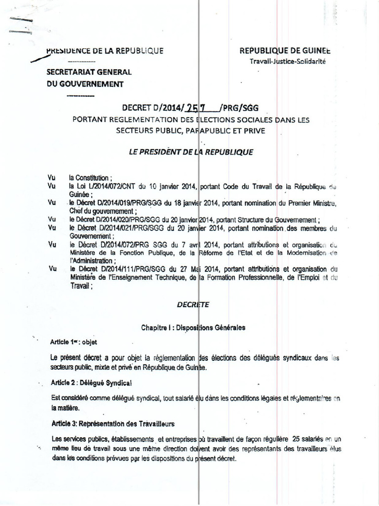 Décret Élections Pro | PDF