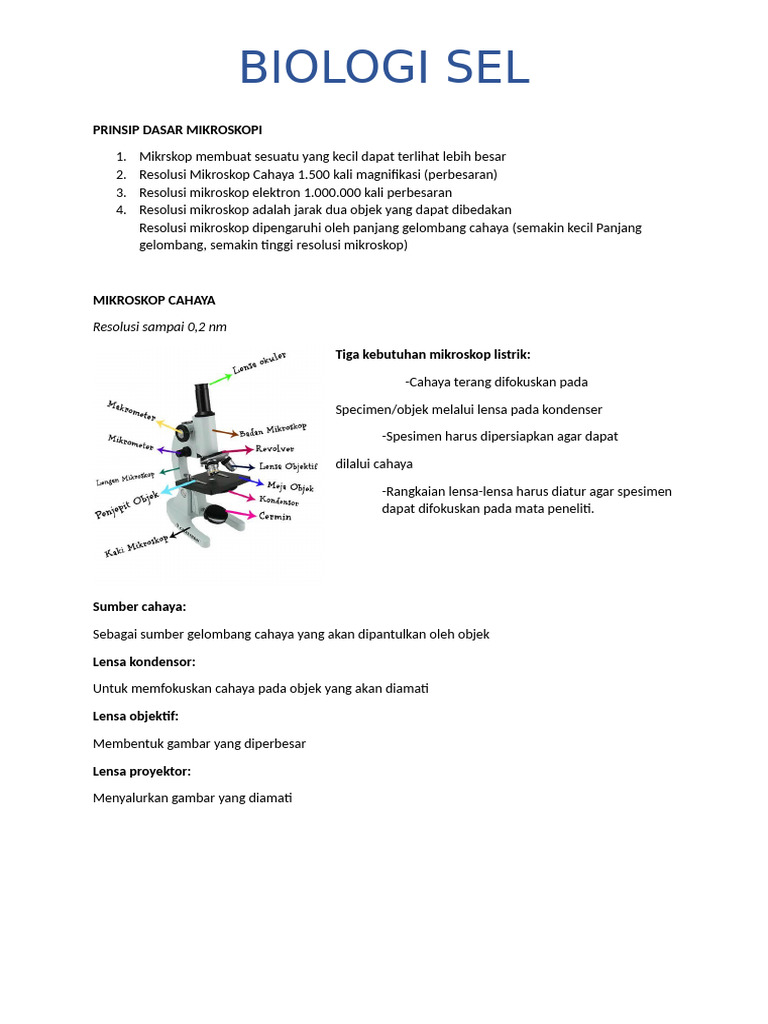 Catatan Biologi Sel | PDF