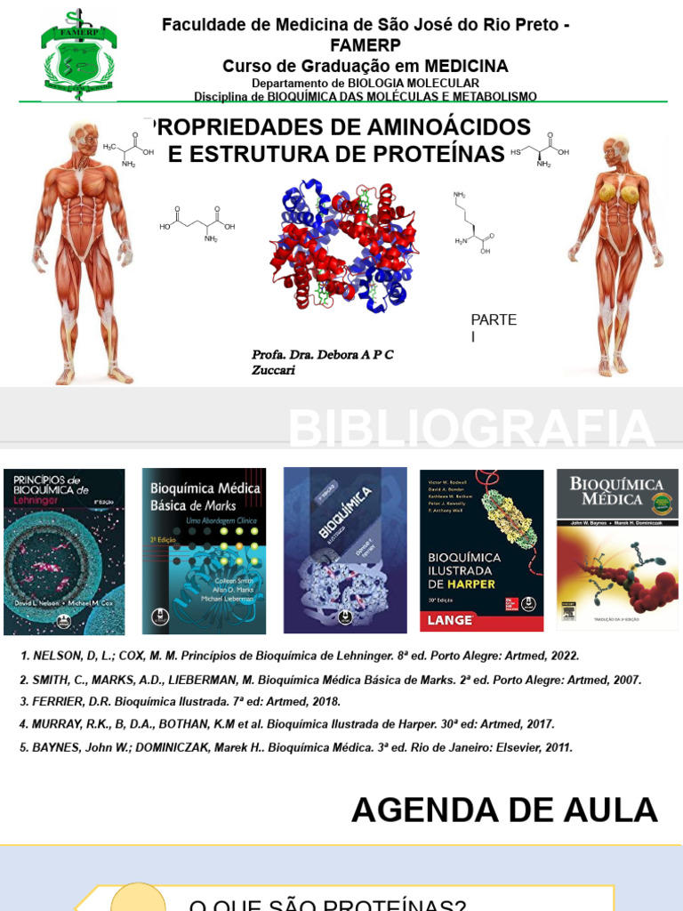 Aula 1 Protei-Nas Aminoa-Cidos 2025 | PDF | Solução-tampão | Aminoácido