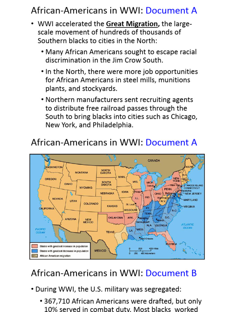 African Americans in WWI Documents | PDF