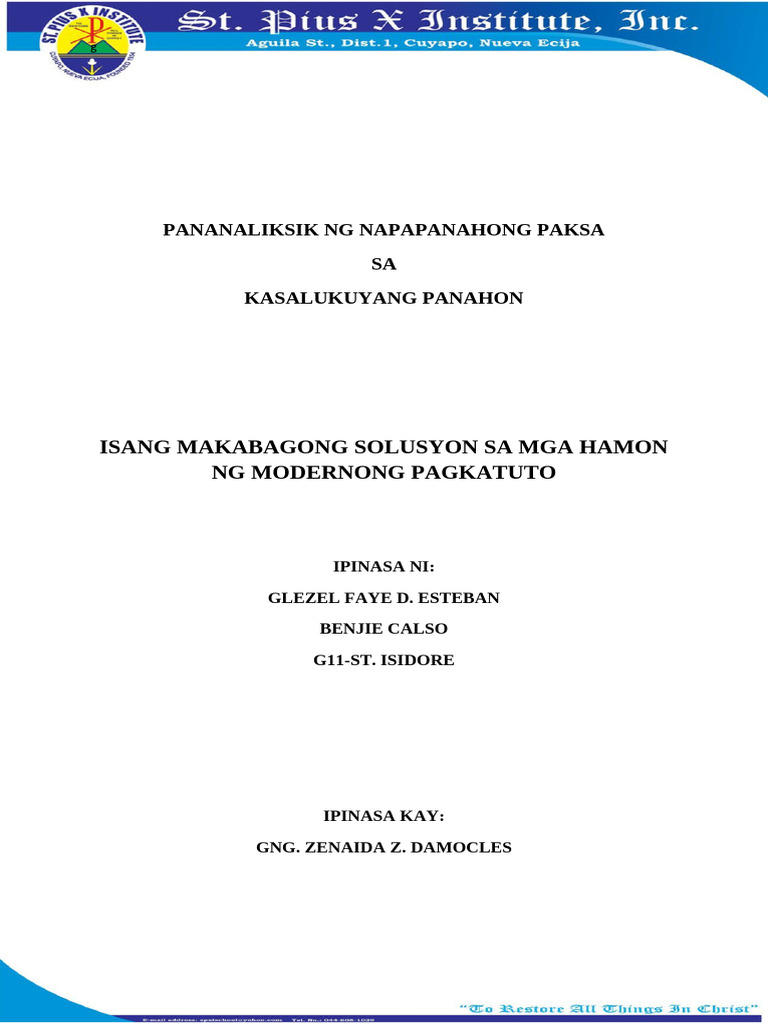 Action Plan (Earth Science) | PDF