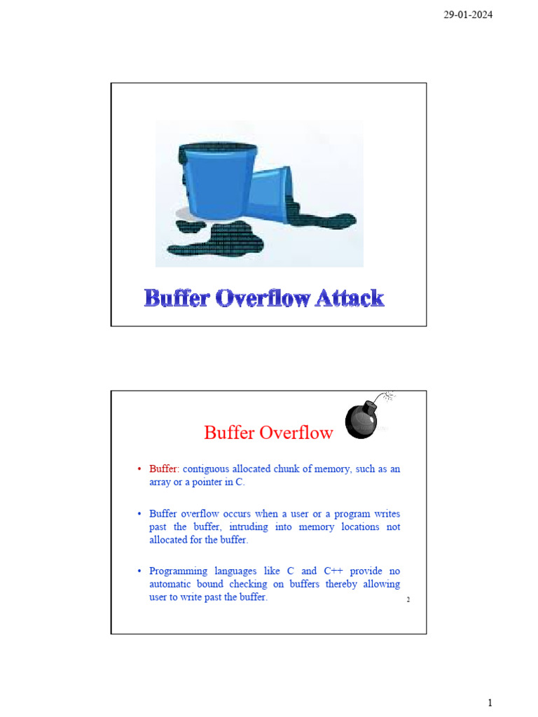 Class Buffer Overflow 2024 | PDF | Software Development | Computer Data