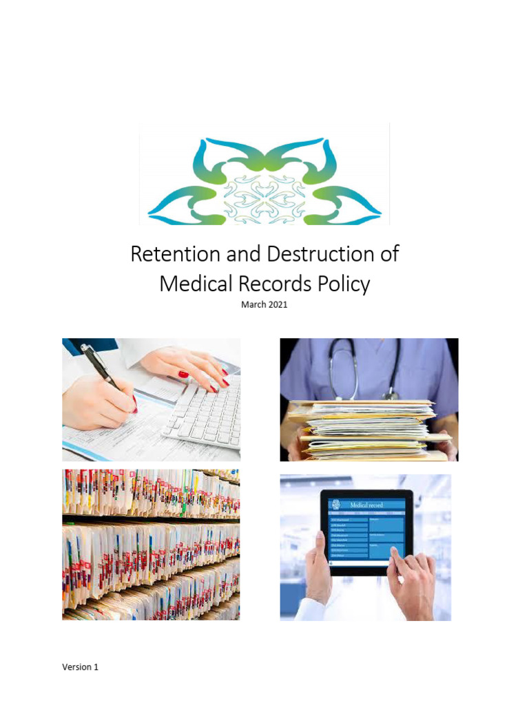 Retention and Disposal of Medical Records | PDF | Medical Record ...