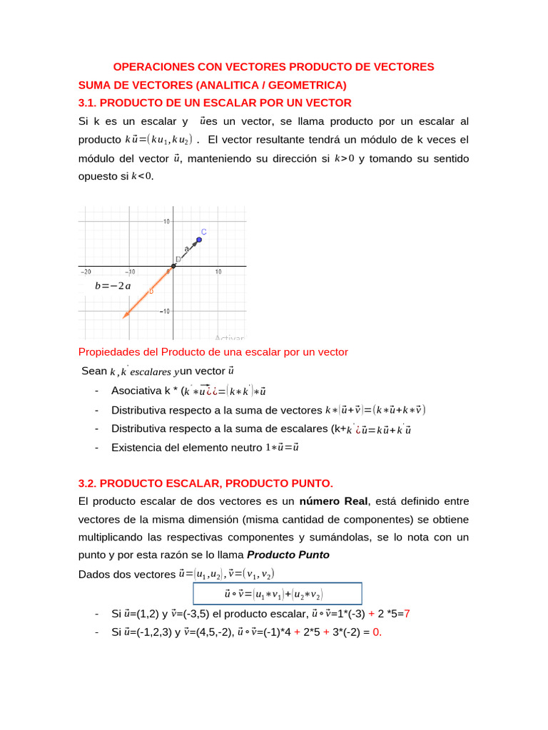 CLASE3_OP_MULTIPLICACION | PDF | Vector Euclidiano | Escalar (Matemáticas)