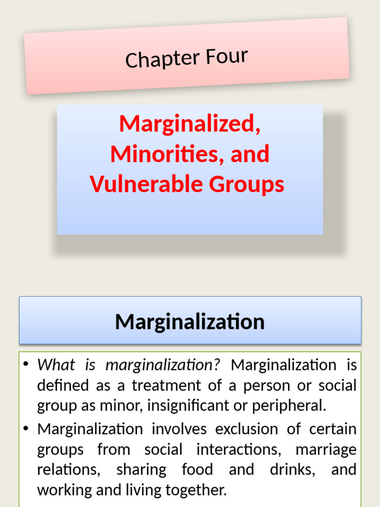 Chapter Four - PPTX I. Anthropology-1 | PDF | Female Genital Mutilation | Minority Group