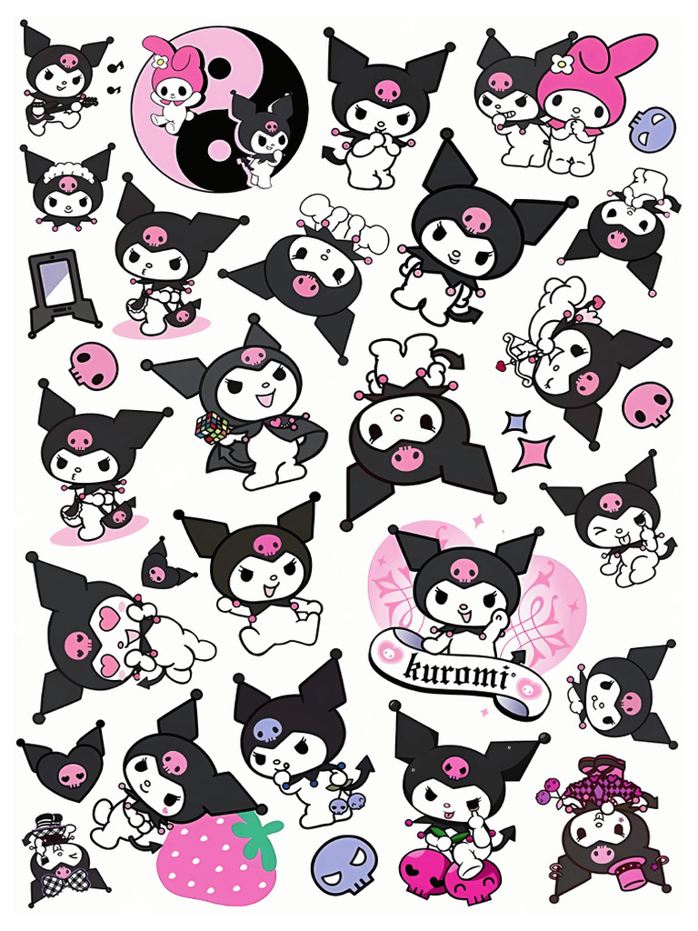 Plantilla Stickers de Kuromi | PDF