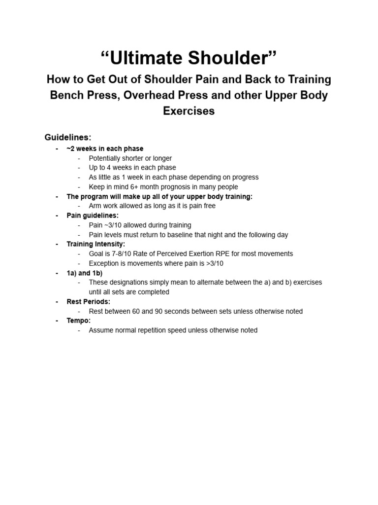 Ultimate Shoulder Training Program Powerlifting Bodybuilding and ...