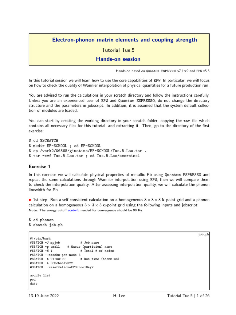 Tue 6 Lee | PDF | Matrix (Mathematics) | Phonon