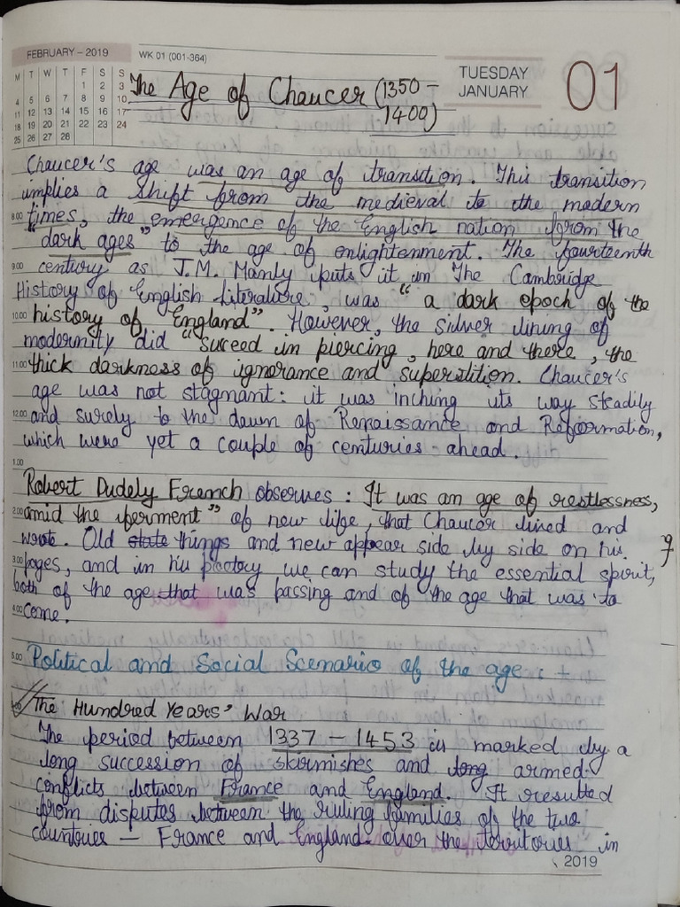 History From Chaucer to Neo Classical | PDF