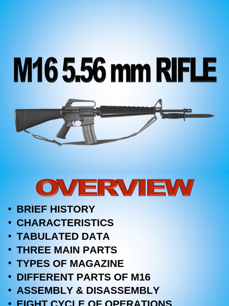 2ND SEM LESSON 3 M16 Rifle | PDF | Ammunition | Personal Weapons
