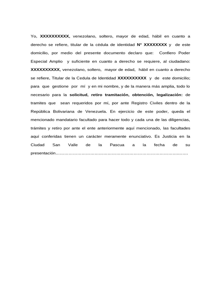 PODER APOSTILLA | PDF