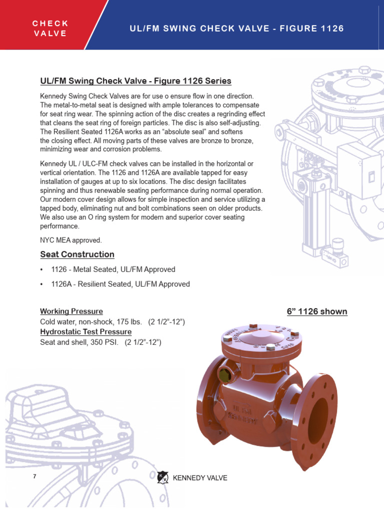 Kennedy Swing Check Valve Overview | PDF