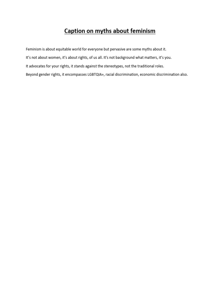 Feminism Under 60 Words | PDF