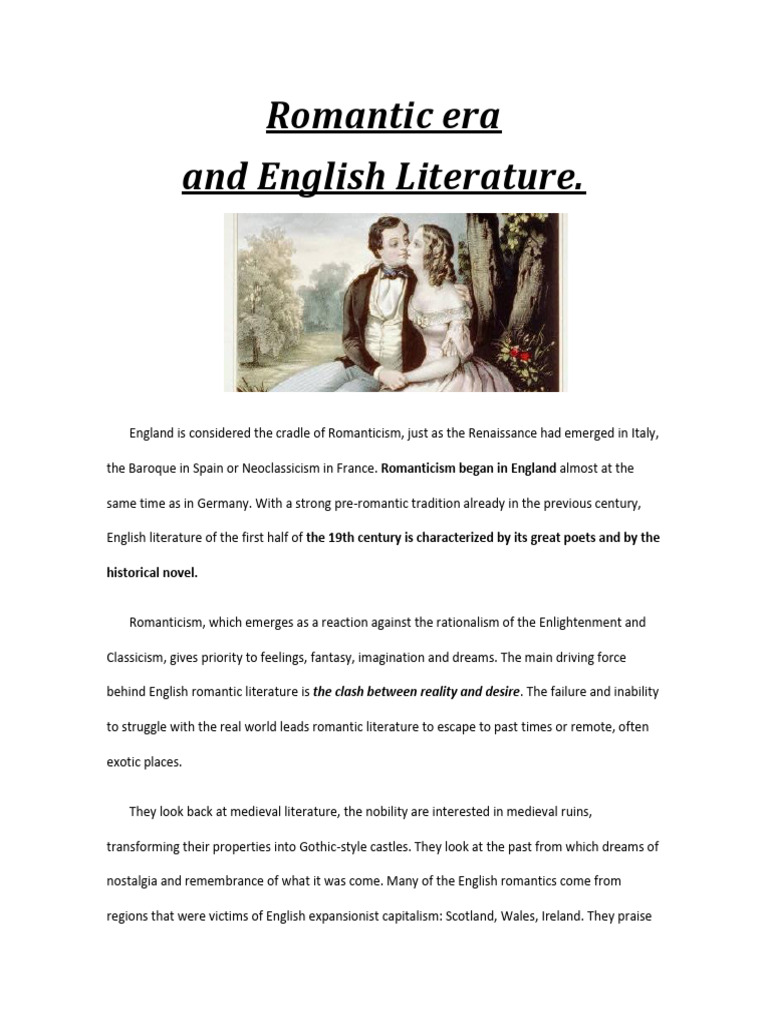 Romantic Era and Literature | PDF | Romanticism