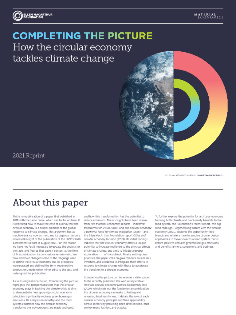 Circular Economy's Role in Climate Action | PDF | Climate Change ...