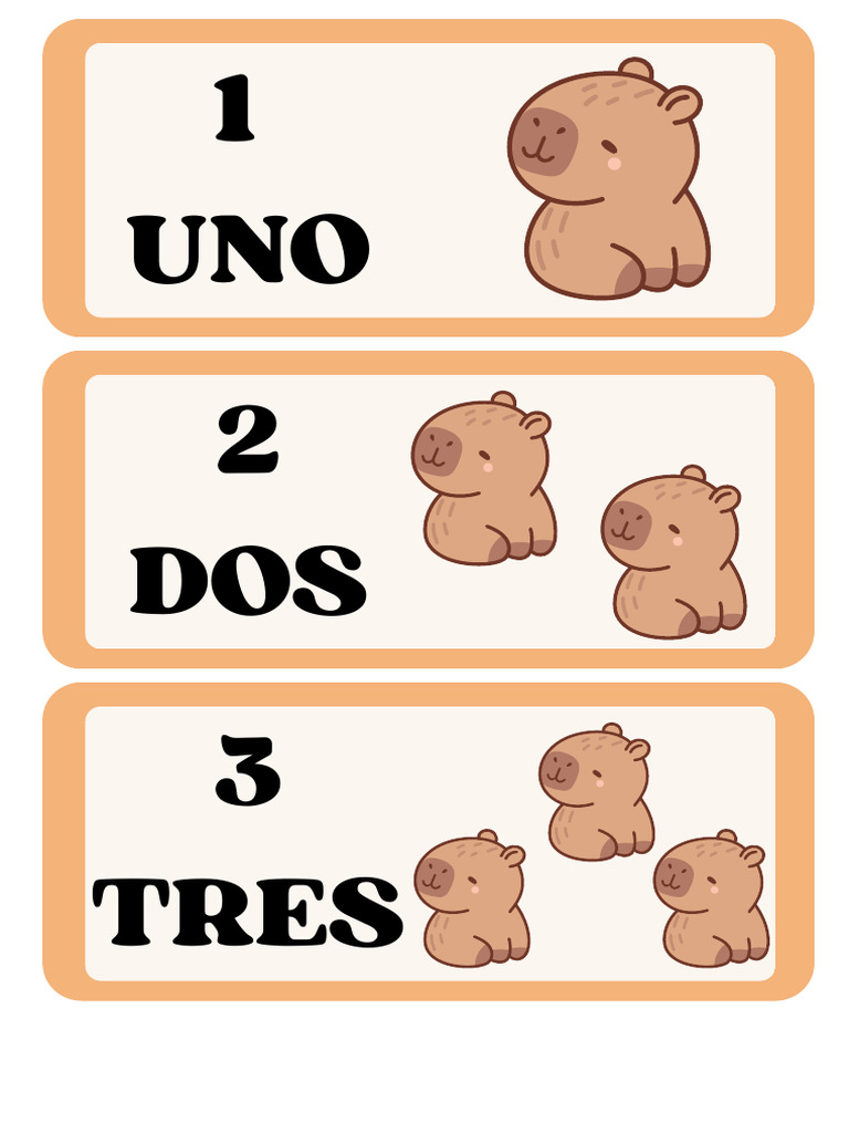 Números del 1 al 9 | PDF