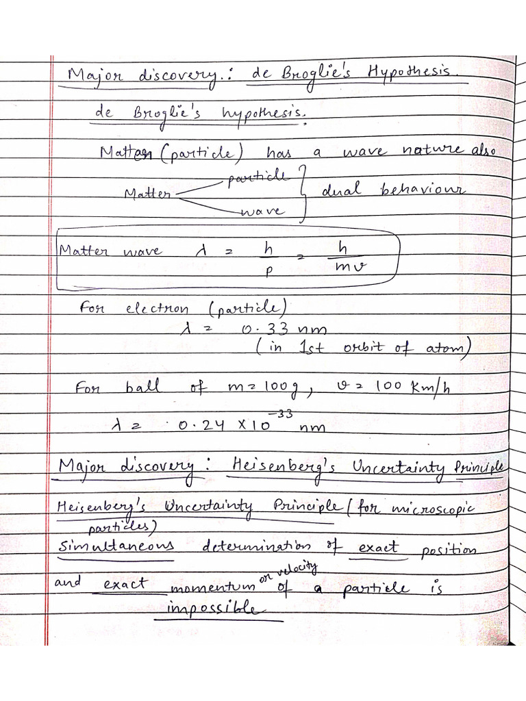 Quantum Mechanical Model of An Atom | PDF