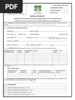 Unima Odel Application Form | PDF