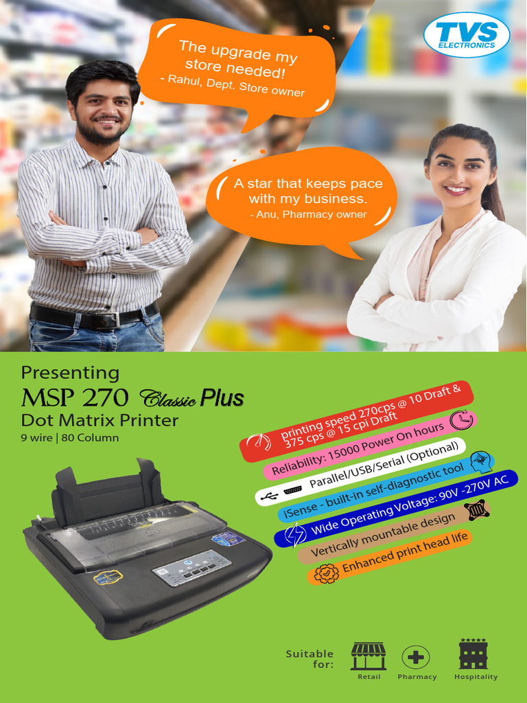 MSP 270 Classic Plus Brochure | PDF | Printer (Computing) | Computing