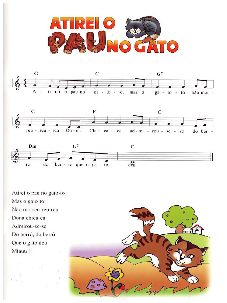 Atirei o Pau no Gato_Partitura Ilustrada | PDF