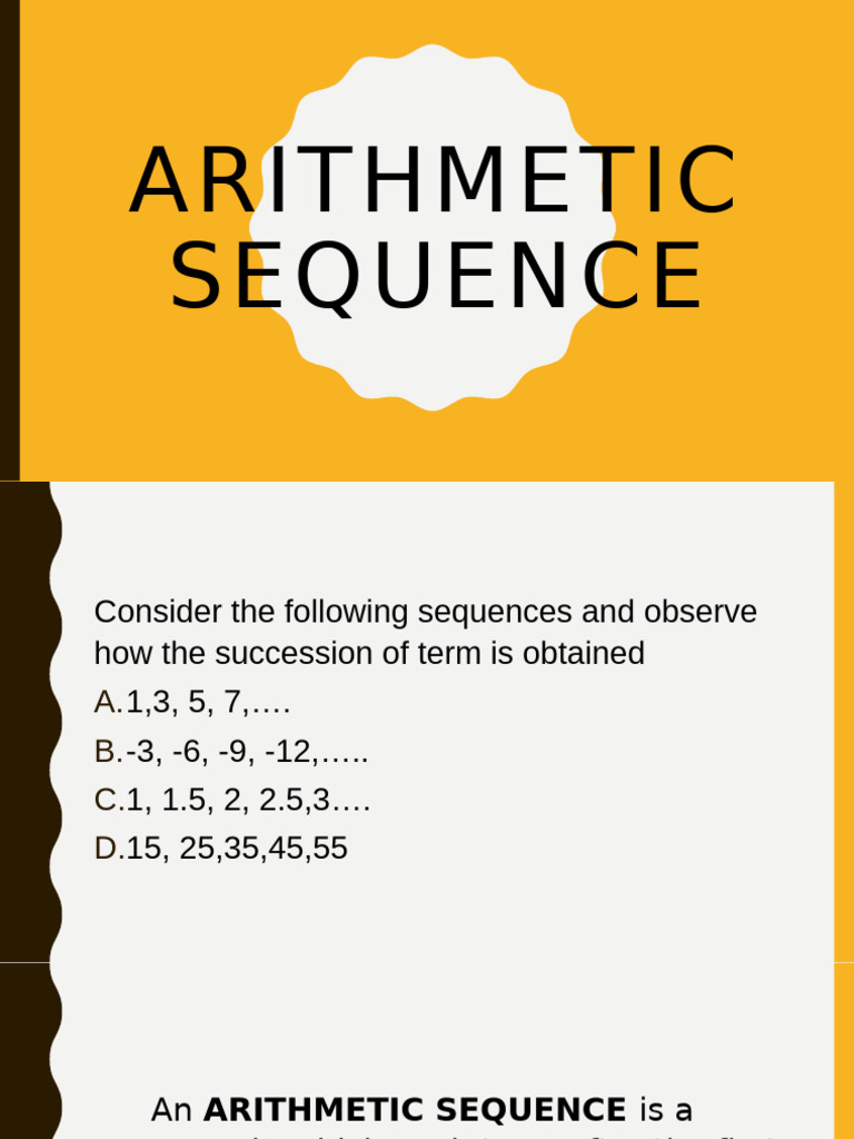 Arithmetic Sequence | PDF