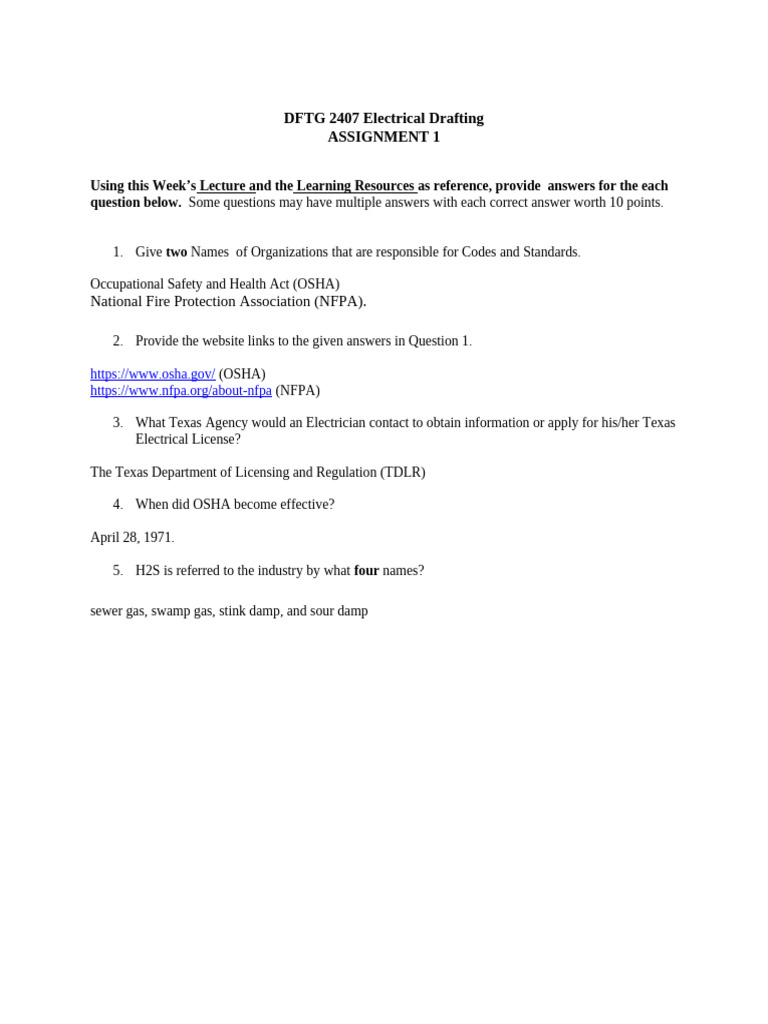 Electrical Drafting Assignment Overview | PDF