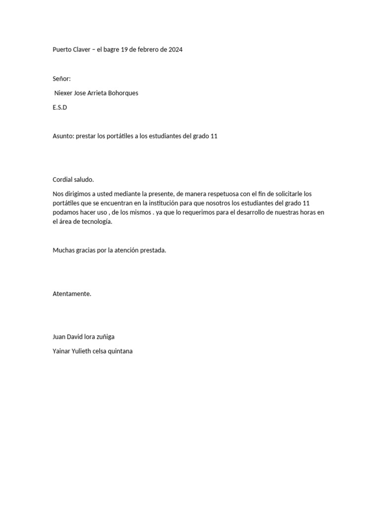 Oficio Dirigida Al Rector | PDF